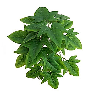 XISAOK Artificial Reptile Plants Lifelike Terrarium 3D Printed Leaves Amphibian Plant Tank Habitat Decoration for Iguana Turtle reptile plants for terrarium tropical habitat for bearded dragon snake
