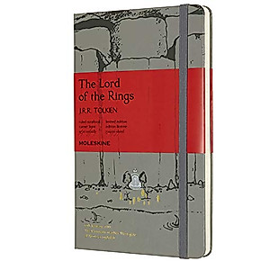 Moleskine Limited Edition Lord Of The Rings Notebook, Hard Cover, Large (5" x 8.25") Ruled/Lined, Black, 240 Pages