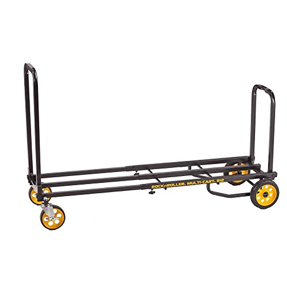 Rock-N-Roller R12RT (All Terrain) 8-in-1 Folding Multi-Cart/Hand Truck/Dolly/Platform Cart/34" to 52" Telescoping Frame/500 lbs. Load Capacity, Black