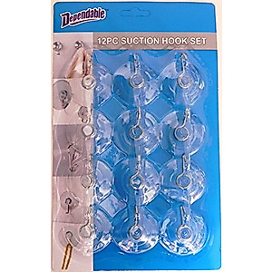 Suction Cups with Metal Hook 1 3/4 Inch 24 Pack Lot Also Includes One Suction Shower Hook