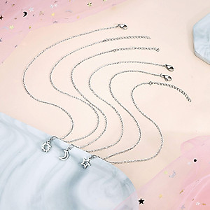 Friendship Necklace for 3 Trio Necklaces for Best Friends Matching Sun Moon Star Necklace Friendship Jewelry Gifts for 3 Women Teens Girls