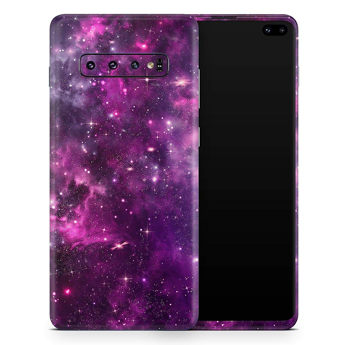 DesignSkinz Vibrant Purple Deep Space Protective Vinyl Decal Wrap Skin Cover Compatible with The Samsung Galaxy S20 (Screen Trim & Back Glass Skin)