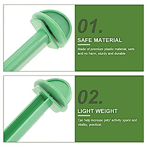 POPETPOP Bird Cage Perch Plastic Parrot Branch Stand Parrot Cage Hanging Toys for Small Conures Macaws Parakeets Parrots Love Birds Finches Green 10PCS