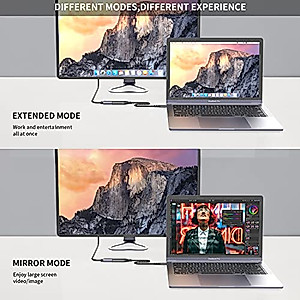 PULWTOP Type C USB C to HDMI Adapter 4K@60Hz, Ultra-Thin Aluminum HDMI to USB C Compatible with Thunderbolt 3 Port for Mac Studio Display, MacBook Pro/Air, iPad Pro/Air 5, XPS, Surface, and More