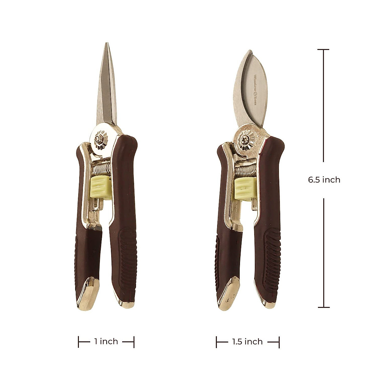 Winslow&Ross Garden Pruning Shears Set - 2 Pack, 1 Bypass Pruner+1 Anvil Pruner, Professional Garden Shears for Cutting Flowers, Bonsai, Fruits Picking