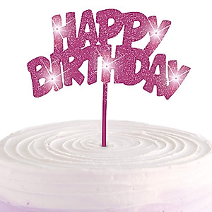 Pink Happy Birthday LED Flashing Pick - 10.25", 1 Piece - Perfect for Birthday Celebrations