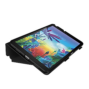 Speck Products Balance Folio Case and Stand, Compatible with LG G Pad 5 10.1 FHD, Black/Black (136587-1050)