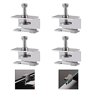Aokin Adjustable 3D Printer Glass Bed Clips Clamp Compatible with Creality Ender 3/3 Pro, Ender 3S/3X, Ender 3 V2, Ender 5/5 Pro and CR-10/10S 3D Printer Heated Bed Glass Bed Platform, 4 Pcs