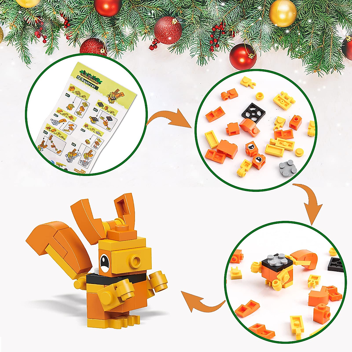 Advent Calendar 2023 Kids Toys, 24 Days Animal Building Blocks Christmas Countdown Calendar, Advent Calendars Surprise Christmas Gifts for Kids Dinosaur Toys for Boys Girls Age 4 5 6 7 8-12 Years Old