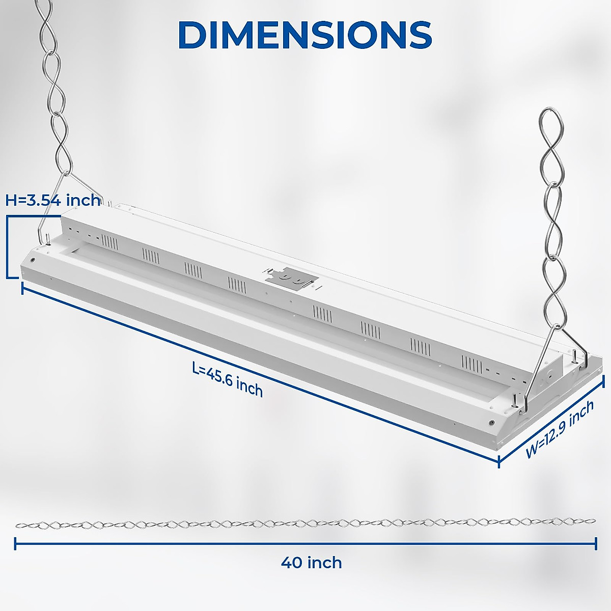 CINOTON 4FT 210W LED Shop Light with 28350LM,0-10V Dimmable Linear High Bay Lighting with 5000K120-277V 135LM/W Commercial Bay Lights for Garage Office Warehouse Workshop Factory UL Listed 10 Pack