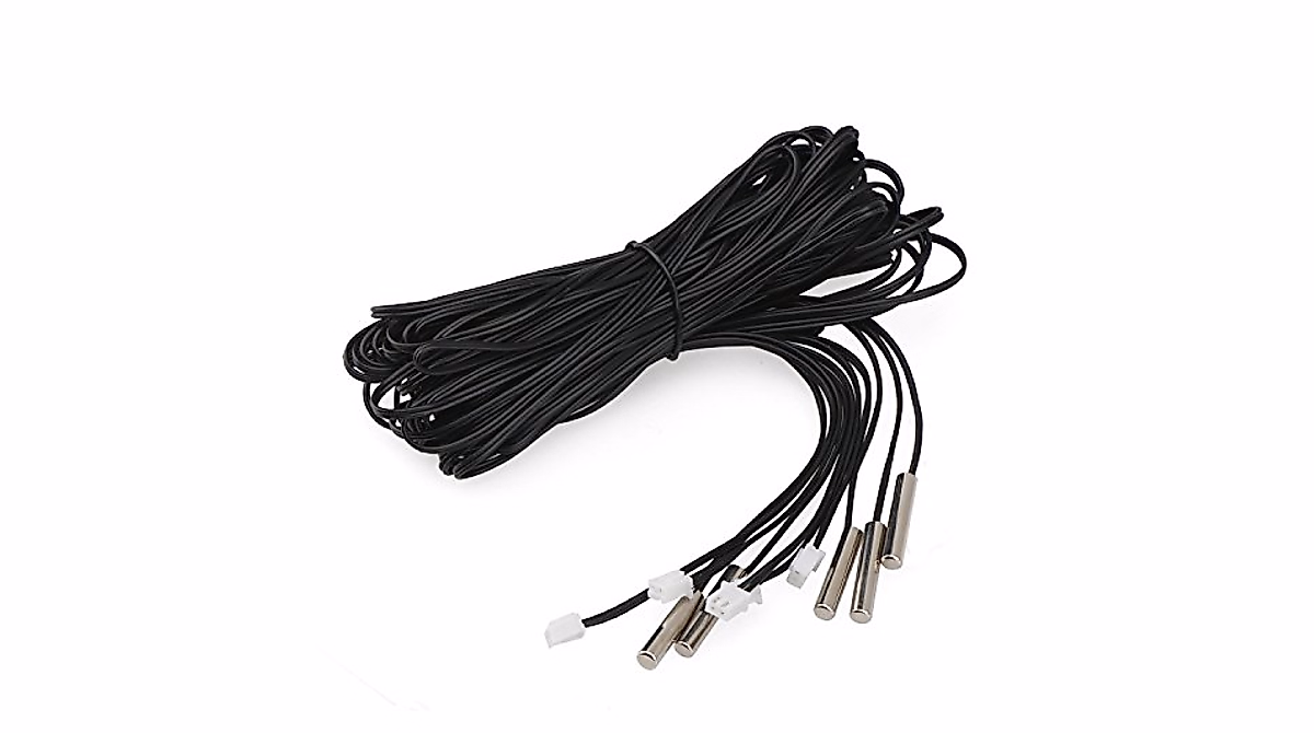 10K Temperature Sensor Probe, DROK 5pcs 1 Meter Waterproof Temp Sensor ...