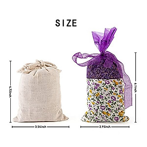 Lavender Sachet and Cedar Bags 22 Pcs - GOGOUP Natural Air Freshener Fragrance for Home Car Drawers Closets Clothes Storage 5A Dried Lavendar Flowers and Cedar Chips with Long-Lasting