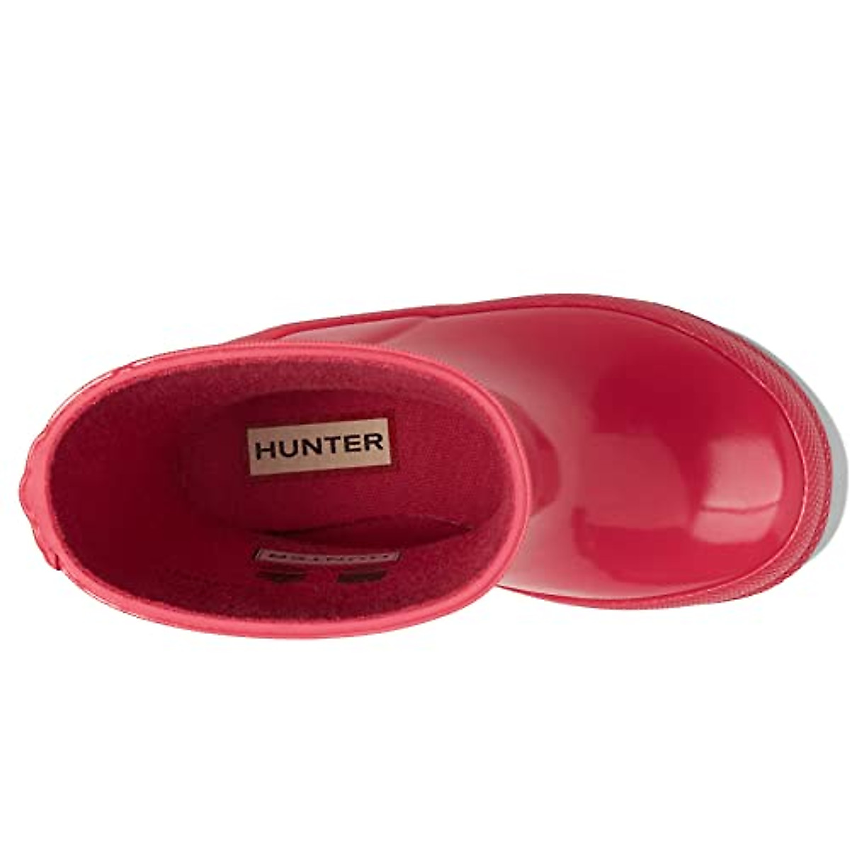Hunter Little Kids Original First Classic Gloss Rain Boot, Bright Pink, 11