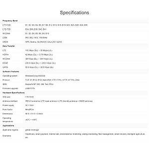 Waveshare SIM7600G-H-PCIE SIMCom Original 4G LTE Cat-4 Module Global Coverage with GNSS Support Mini-PCIe Connector LTE-TDD LTE-FDD HSPA+ GSM GPRS Edge