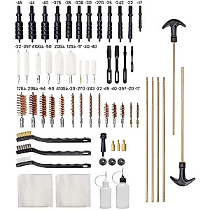 GLORYFIRE Universal Gun Cleaning Kit Hunting Handgun Shot Gun Cleaning Kit for All Guns with Case Travel Size Portable Metal Brushes