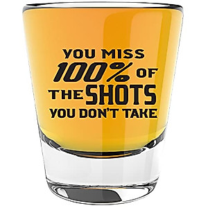 LitGifts Funny Motivational Shot Glass, Cute Shot Glasses for Women or Men, Shot Glasses Funny for Friends Coworker or Family, Cool Shot Glasses for Men or Women, 1.75 Ounce Novelty Shot Glass