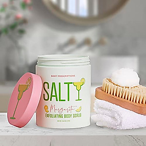 Body Prescriptions Exfoliating Body Scrub | 21.16 Oz Body Cleanser Infused with Margarita | Daily Body Wash for Nourished and Ultra Smooth Skin, Salty"