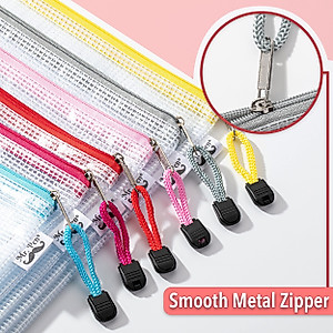 Mr. Pen- Mesh Zipper Pouch, A4, 6 Pack, Zipper Pouch with Label Pocket, Plastic Mesh Zipper Pouch, Large Mesh Zipper Pouch, Mesh Zipper Pouch Large, Zipper Pouch Bags, Board Game Storage