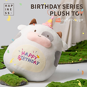 HAIJUNYA 16" Cow Plush Toy Cute Cow Stuffed Animals Soft Pillow Plushies Kawaii Cow Plushie for Girls Boys Kids Birthday Gifts Decor, Halloween, Christmas, Thanksgiving