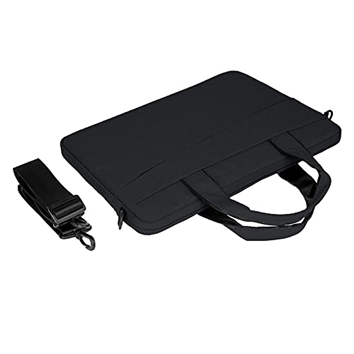 13 Inch Laptop Sleeve Shoulder Bag Compatible with MacBook 13.6" M2 A2681, 13.3 Air Pro M1/M2 A2338 A2337, 13.3" Chromebook Notebook Messenger Bag Carrying Case Briefcase for Men Women, Black