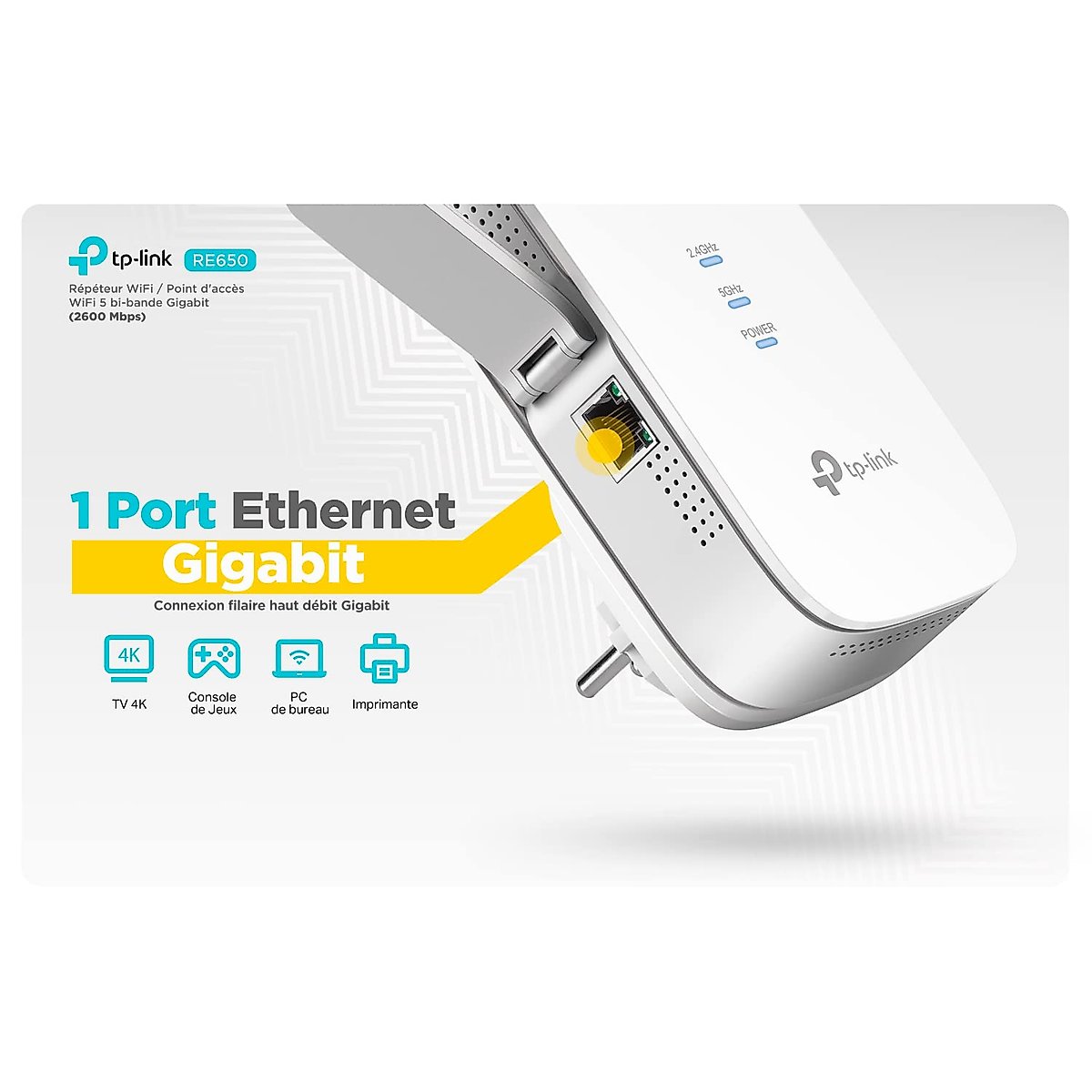 TP-Link RE650 v1. 0, AC2600 Wi-Fi Range Extender