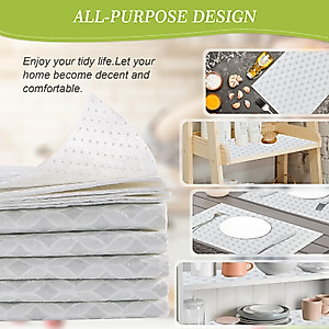 Cooyes Refrigerator Liners, Non-Slip Fridge Liners Washable, Absorbent Refrigerator Shelf Liner for Kitchen Cabinets, Non-Adhesive Refrigerator Mats Fridge bin Liners 12" x 24", 6Pcs