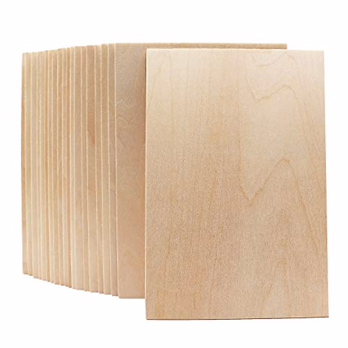 20 PCS Wood Sheets,Unfinished Plywood Basswood Sheet,for Architectural Model min House Building, Wood Burning Project and Other DIY Crafts (150X100X2mm)