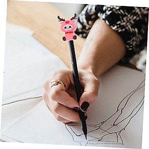 VILLCASE 120 Pcs Pencil Cap Pen Case Pencil Ornaments Pencil Erasers Toppers Adorable Pencil Protectors Small Pencil Caps Toys for Kids Pencil Tip Caps Silicone Pen Fruit Office