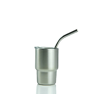 Hogg Mini Tumbler 6 Pack - 3oz Tumbler Shot Glass (Clear), Sublimation Shot Glasses with Lids, 3 oz Shot Glasses, Mini Tumblers with Lids and Straws, Sublimation Shot Glass Blanks