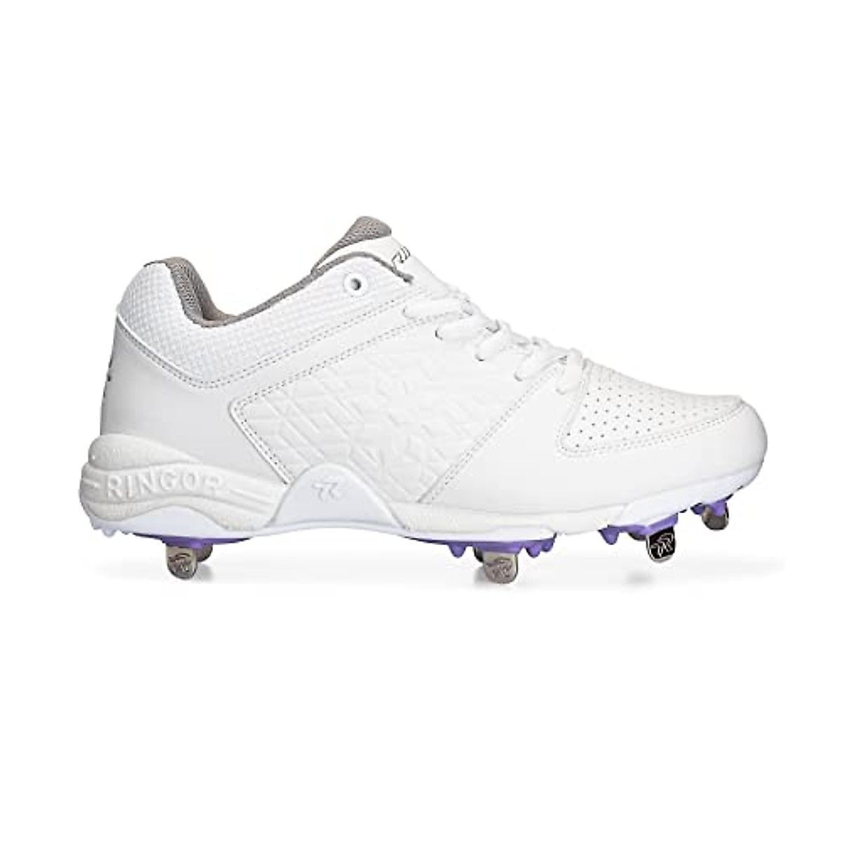 RIP-IT Women's Diamond Metal Softball Cleats - Softball Shoes for Women - White - Size 11