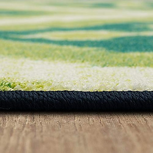 Mohawk Home Summer Splash Area Rug, 5 ft x 8 ft, Teal