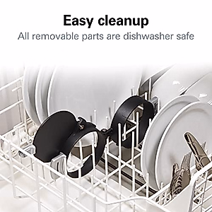 Hamilton Beach Breakfast Sandwich Maker with Egg Cooker Ring, Customize Ingredients, Perfect for English Muffins, Croissants, Mini Waffles, Dorm Room Essentials, Silver (25475)