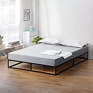 Olee Sleep 9 Inch Modern Metal Platform Bed Frame/Steel Slats/Mattress Foundation/No Box Spring Needed, Twin, Black