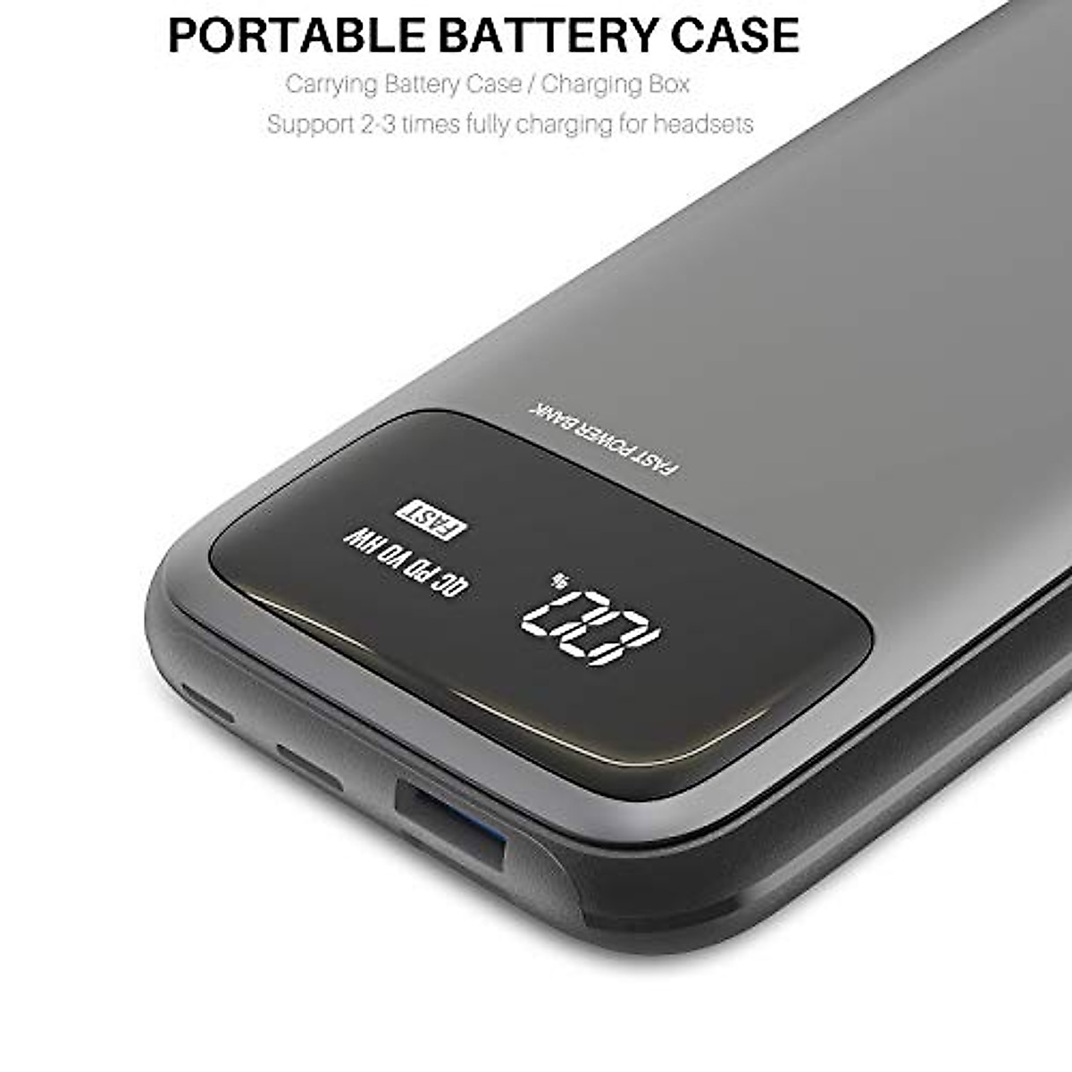 TOZO PB2 PD Fast Charging Power Bank 20000mAh with Visible Digital Display Portable Charger 18W Battery Pack with Dual Input Ports, High Charging Speed for iPhone, Samsung and More. Gray
