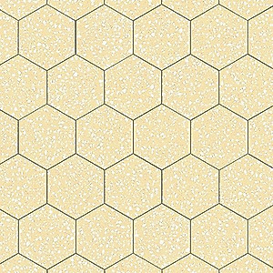 SomerTile FCD10VCYW Venice Hex Yellow 8-5/8" x 9-7/8" Porcelain Floor and Wall Tile