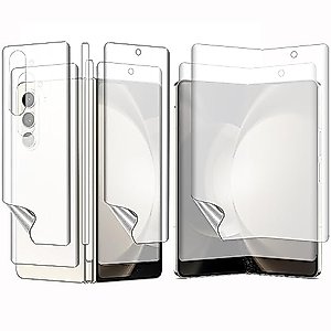 BYIUIHS [2 Sets 8PCS] Matte Screen Protector for Z Fold 5 ,Soft TPU Film Ultra-Thin Anti-Glare Screen Protectors for Samsung Galaxy Z Fold 5 2023 ,2 PCS Outside+2 PCS Inside Screen+2 PCS Back Cover+2 PCS Side film