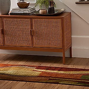 Mohawk Home New Wave Picasso Wine Abstract Runner Area Rug, 2'x5', Multi