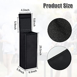 2 PCS Grill Utensil Accessory Storage Bag Black Oxford Cloth Waterproof BBQ Tool Storage Bags Foldable Grill Utensil Holder Pouch for Camping Hiking Barbecue, Easy to Store & Take Out Grill Tools