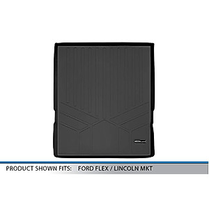 MAXLINER All Weather Cargo Liner Floor Mat Behind 2nd Row Black for 2009-2019 Ford Flex / 2010-2017 Lincoln MKT