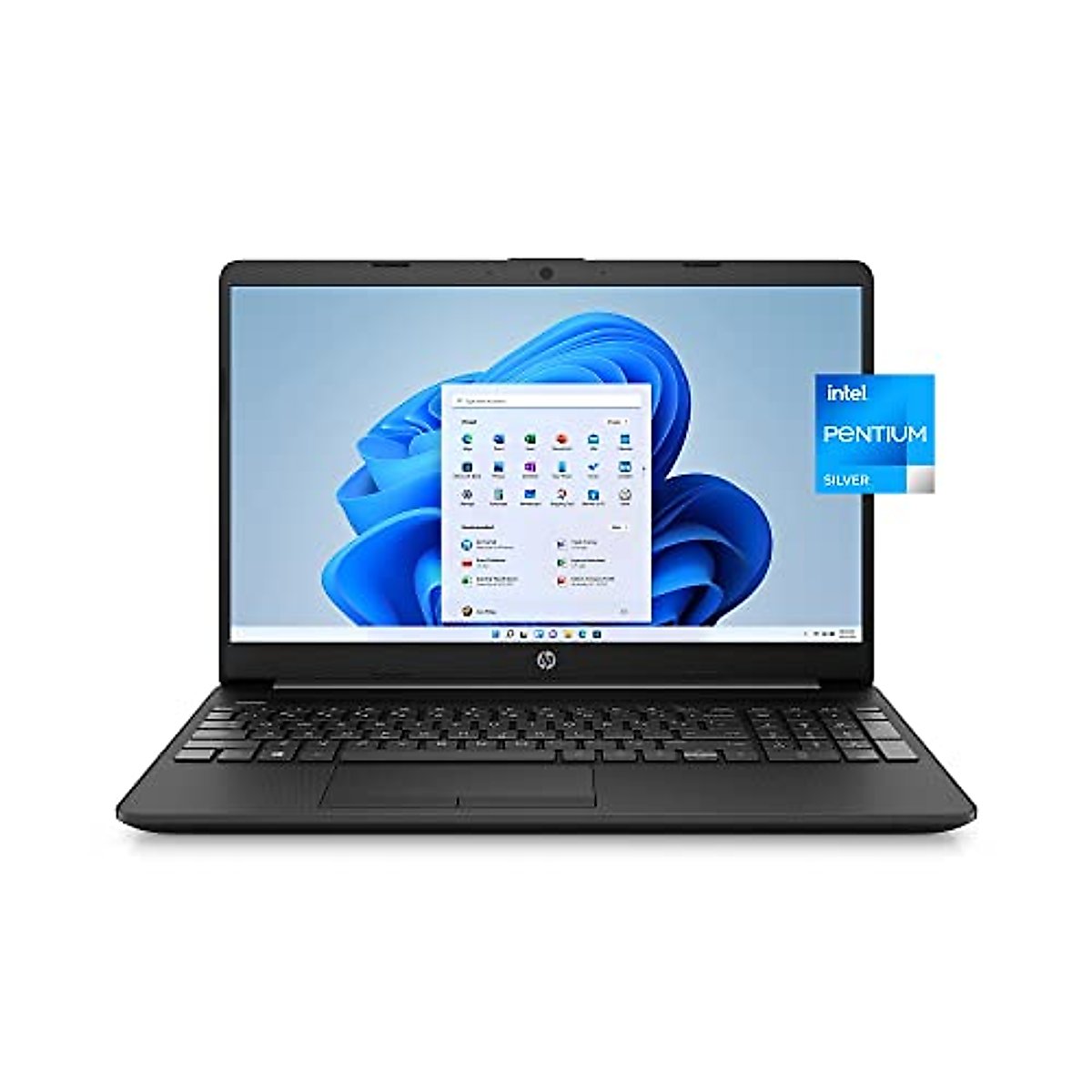 HP 2023 Newest 15 inch Laptop, Intel Quad-Core Processor, 8GB RAM, 256GB SSD, Wi-Fi, Bluetooth, HDMI, Windows 11 Home, Bundle with JAWFOAL