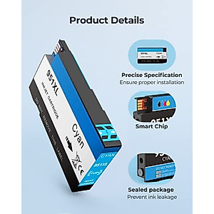 CLI-281XXL Compatible Ink Cartridge Replacement for Canon 281 Ink Cartridges Combo Pack High Yield Use to PIXMA TR7520 TR8520 TR8500 TR8600 TR8620 TS6120 TS6220 TS8120 TS8220 TS9120 Printer (3 Pack)