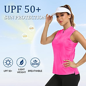 JINSHI Tennis Shirts for Women with Zipper Quick Dry Tennis Tops for Women Athletic Shirts Summer Sports Athletic Tops Red XX-Large