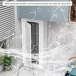 Water Heater Pipeline Blocking Plate, Gas Pipe Shielding Cover With 6 Hooks, Kitchen Pegboard Organizer Kit For Home Garage Office Bathroom, PVC Storage Display Peg Panel((W x D x H) 25x16x75CM)