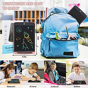 LCD Writing Tablet 10 Inch Toddler Doodle Board,Colorful Drawing Tablets,Electronic Writing Pads, Educational and Birthday Gifts for 3 4 5 6 7 Years Old Girls Boys and Kids (Pink)