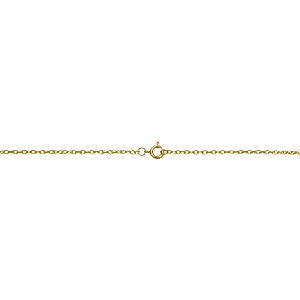Kooljewelry 14k Yellow Gold Rope Chain Pendant Necklace (1 mm, 18 inch)