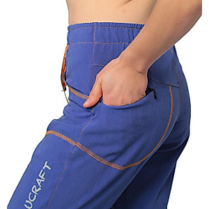 Ucraft "Xlite Rock Climbing Bouldering and Yoga Pants. Lightweight Stretchy Trousers (M, Deep Blue Melange)