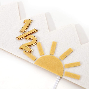 Rpvod Sun Half Birthday Crown Hat - 1/2 Trip Around The Sun for Baby Party Hat, Summer Themed Party Decor, You Are My Sunshine Props for Photos