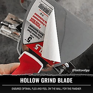 8" Soft-Grip Stainless Steel Drywall Joint Knife - LEVEL5 | Pro-Grade | Comfortable Finishing Hand Tool | Metal Hammer End | Sheetrock Gyprock Plasterboard Mud | 5-144