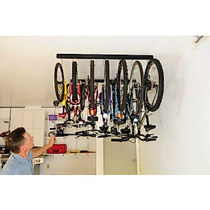 Titan Track Adjustable Overhead Bike Storage Rack (50" length) 50lbs. per hook Plus1 additional hook per track free