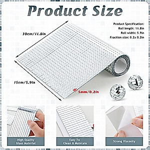 5400pcs Mirror Mosaic Tiles, 5 x 5mm Disco Tiles Self Adhesive, Square Disco Mirror Tiles, Disco 4D Ball Stickers for DIY Craft Party Decoration